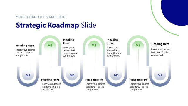 Strategic Roadmap Slide with 6 Segments - SlideModel