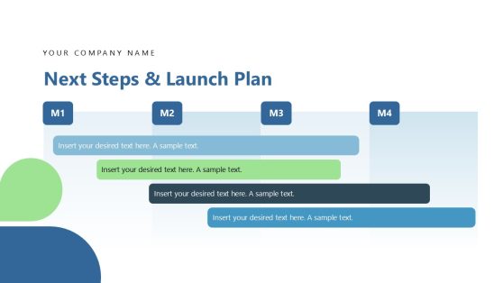 Next Steps & Launch Timeline Slide Template - SlideModel