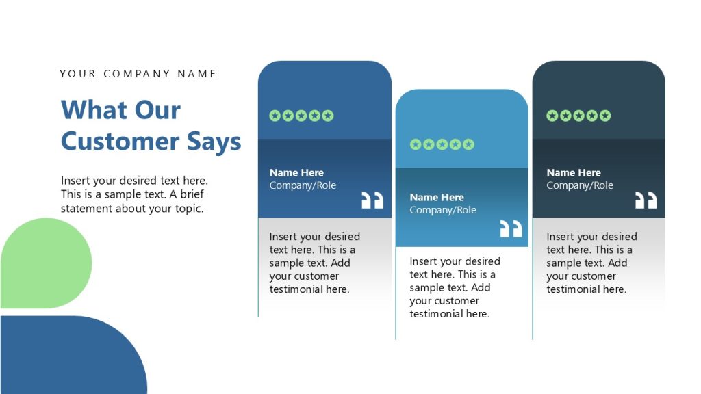 Customer Reviews Slide Template - Marketing Promotion Template - SlideModel