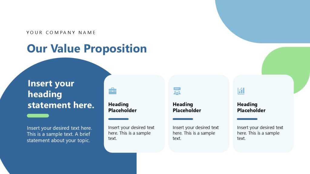 Our Value Proposition Slide with Placeholder Text - SlideModel