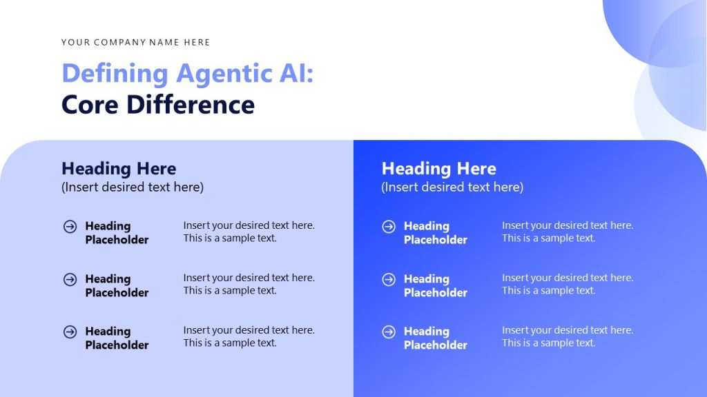 Defining Agentic AI: Core Differences Presentation Slide - SlideModel