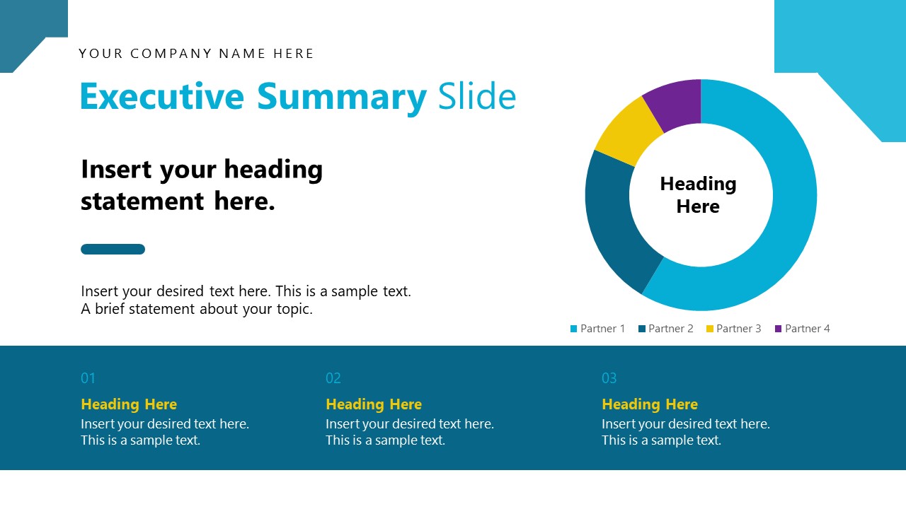 Executive Summary Presentation Slide - Strategic Alliance Template ...