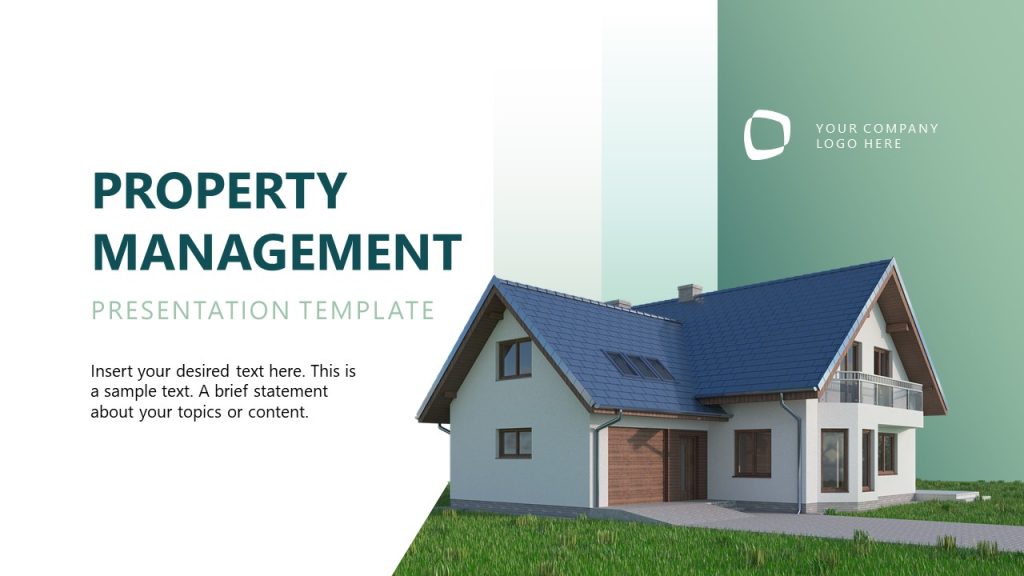 Property Management PPT Template - Cover Slide - SlideModel