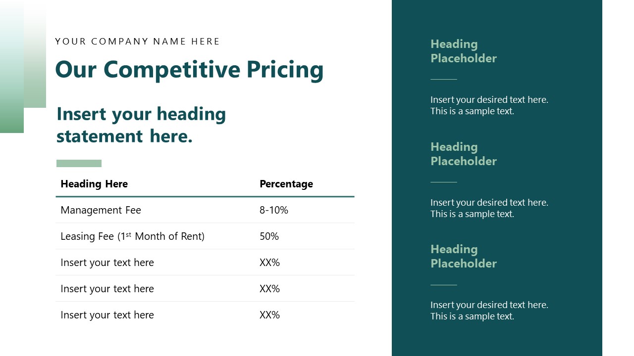 Our Competetive Pricing Slide - Property Management Presentation ...
