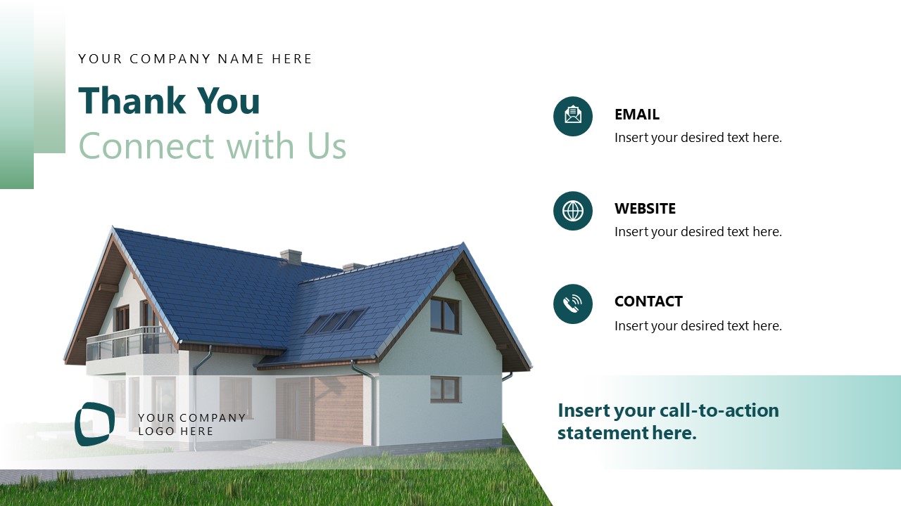 Connect with Us Slide - Property Management Template - SlideModel