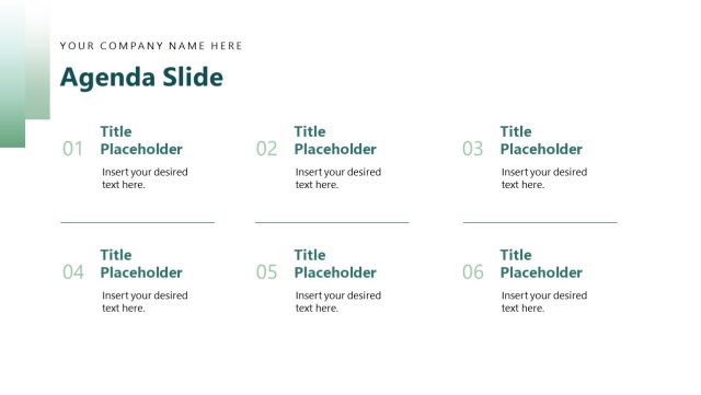 Agenda Slide with Placeholder Text - Property Management Template ...