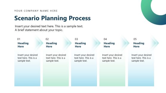Scenerio Planning Process Slide with Arrows - SlideModel