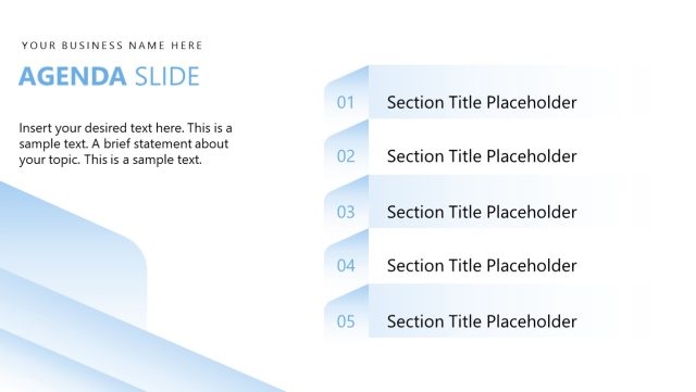 Editable Agenda Presentation Slide - Business Process Outsourcing ...