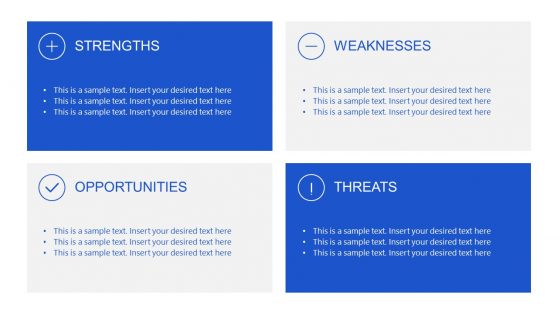 Minimal SWOT Matrix PowerPoint Diagram - SlideModel