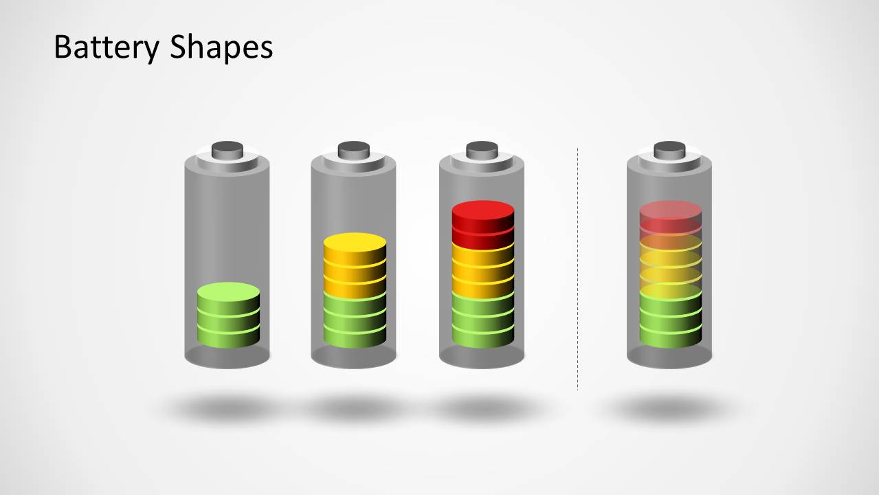 Battery Shapes for PowerPoint - SlideModel
