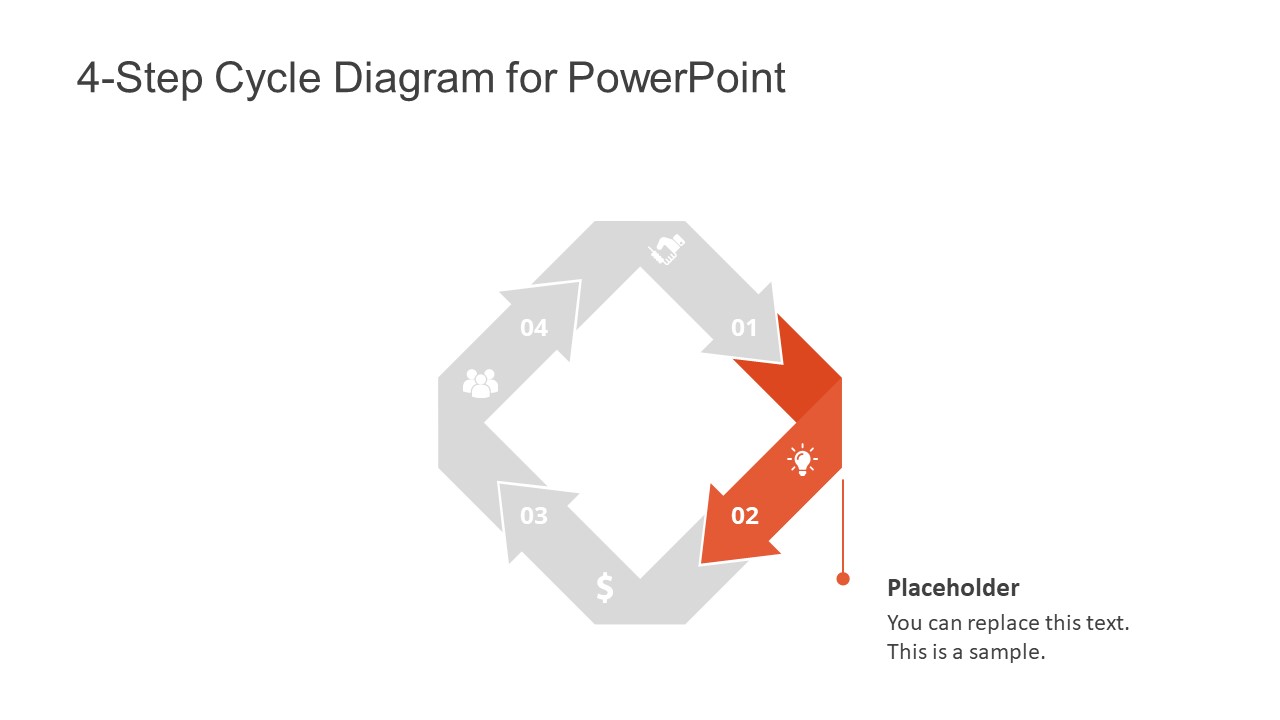4-Step Cycle Diagram PowerPoint Template - SlideModel