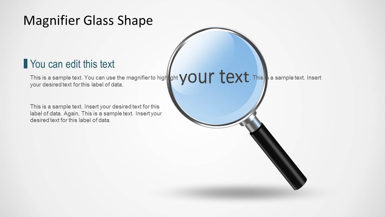 Magnifier Glass Shape for PowerPoint & Presentation Slides