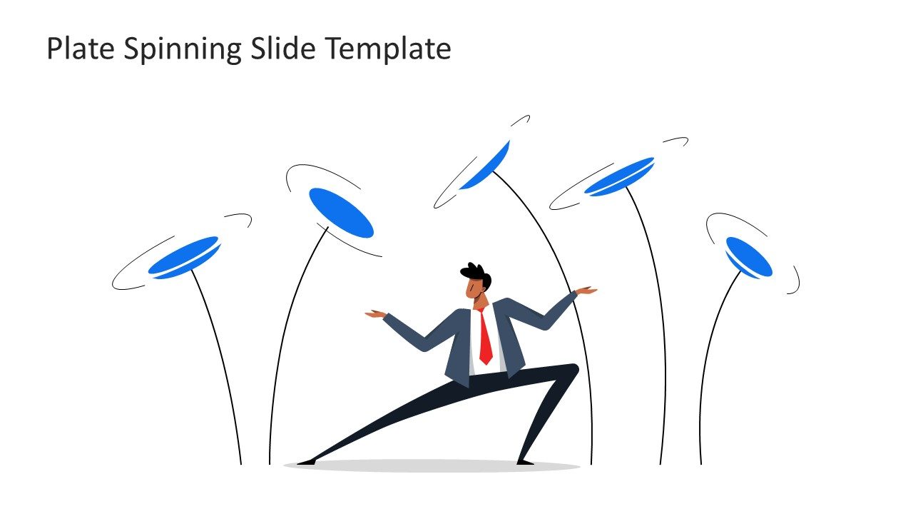 Plate Spinning Illustration Slide for PowerPoint - SlideModel