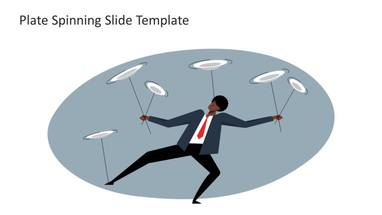 Editable Plate Spinning Human Illustration for PowerPoint - SlideModel