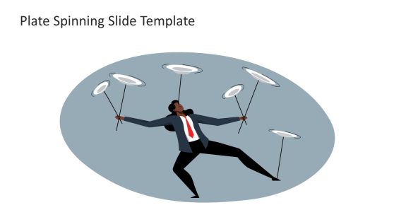 Plate Spinning Female Character Illustration for PPT - SlideModel