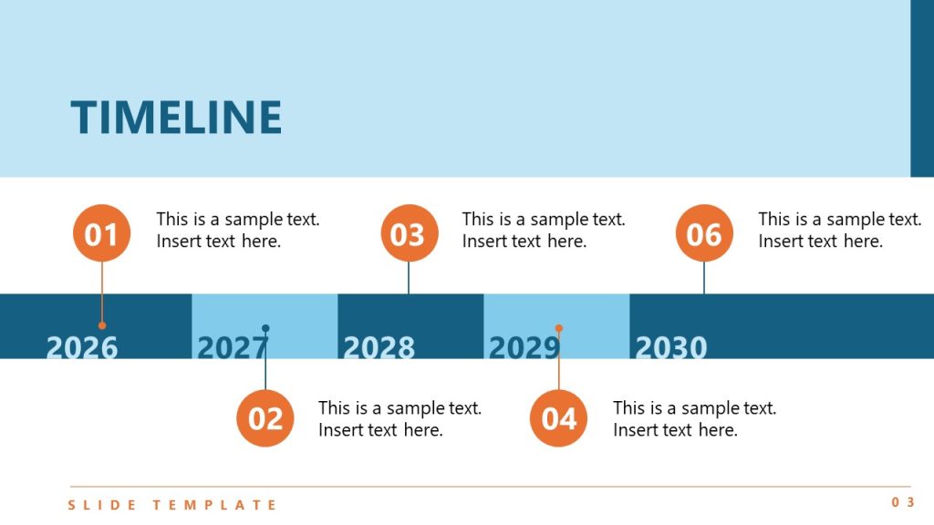 Editable Horizontal Timeline PPT Presentation Slide - SlideModel