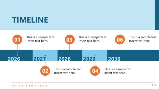 Editable Horizontal Timeline PPT Presentation Slide - SlideModel
