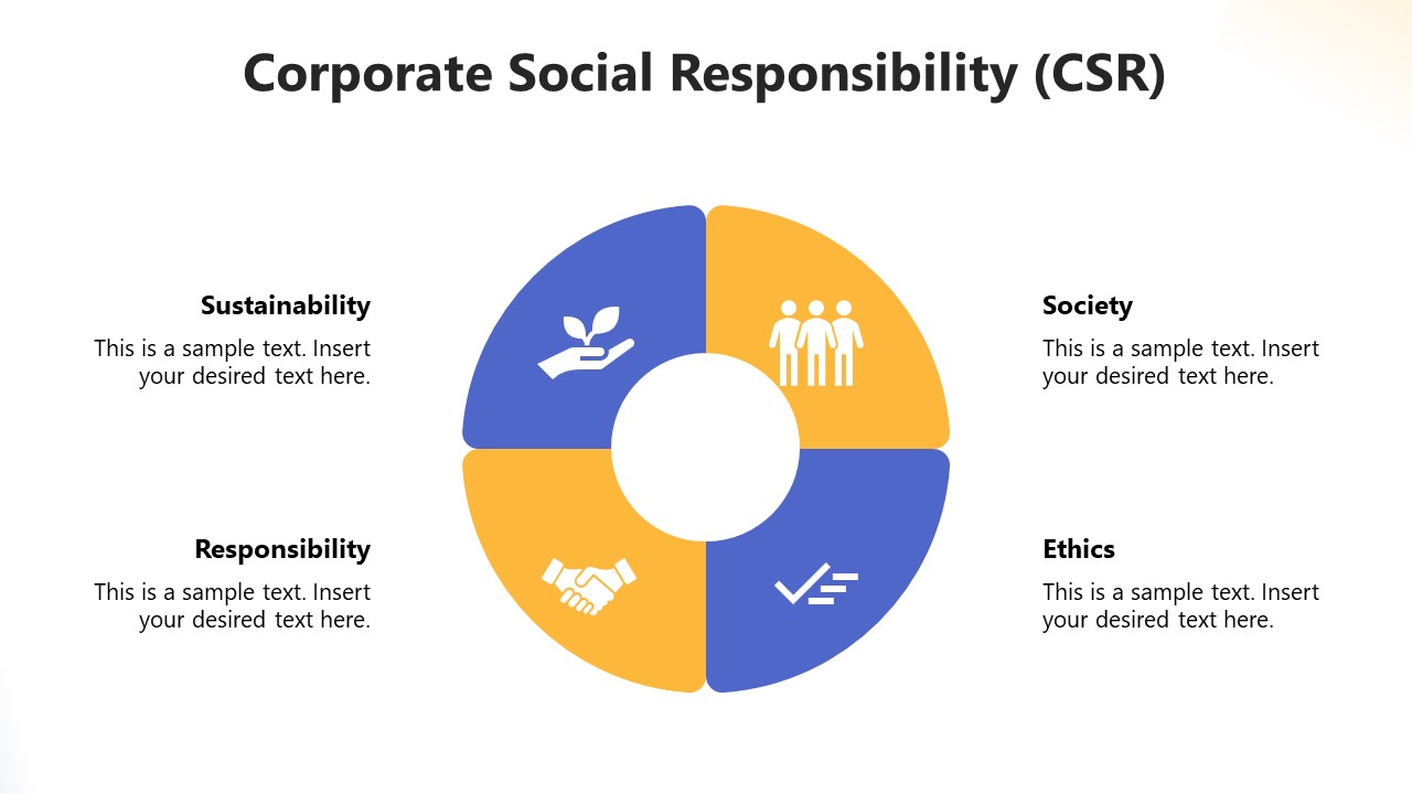 Gold Blue Corporate Culture PowerPoint Template