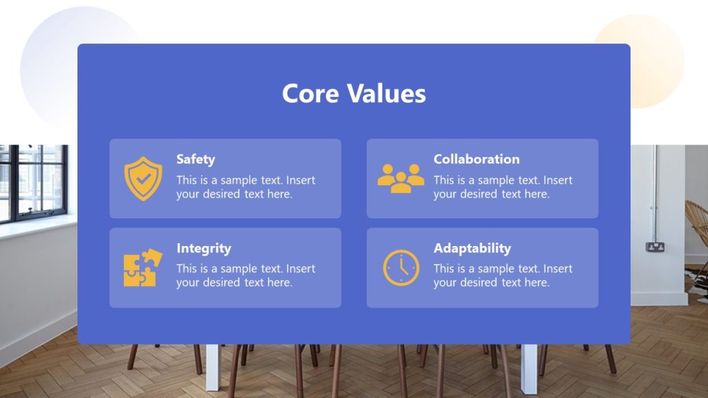 Core Values Presentation Slide - Corporate Culture PPT Template - SlideModel