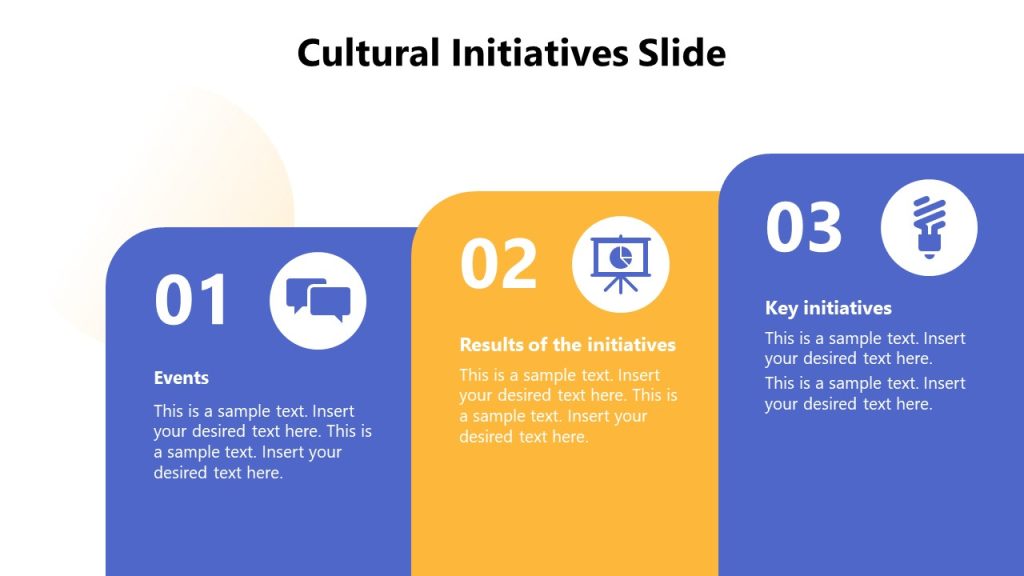 Cultural Intitaives PPT Slide - Corporate Culture Template - SlideModel