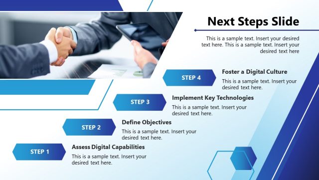 Next Steps Slide - Digital Business Transformation Template - SlideModel