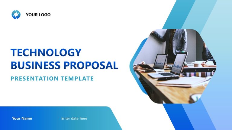 Technology Business Proposal Template - Cover Slide - SlideModel
