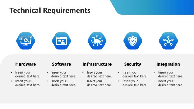Technical Requirements Slide with Icons - SlideModel