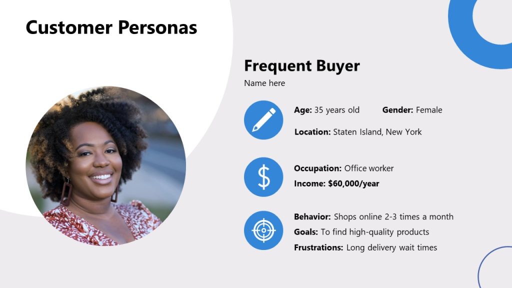 Female Customer Personas PPT Slide Template - SlideModel