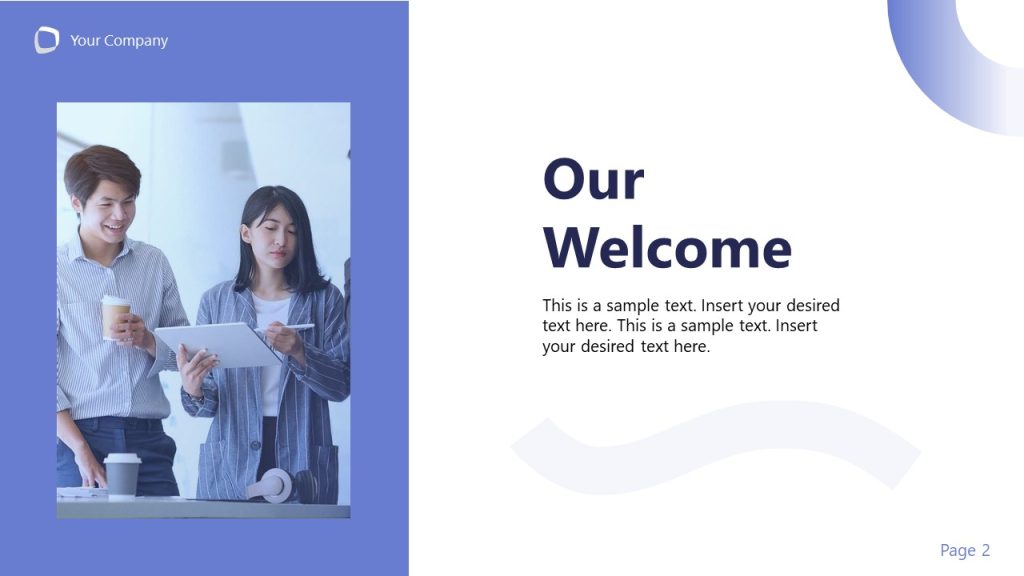 Welcome PowerPoint Slide - Business Corporate Template - SlideModel