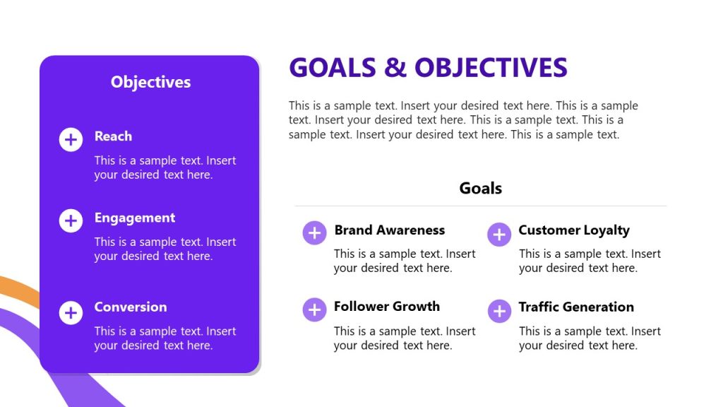 Goals & Objectives Presentation Slide - SlideModel