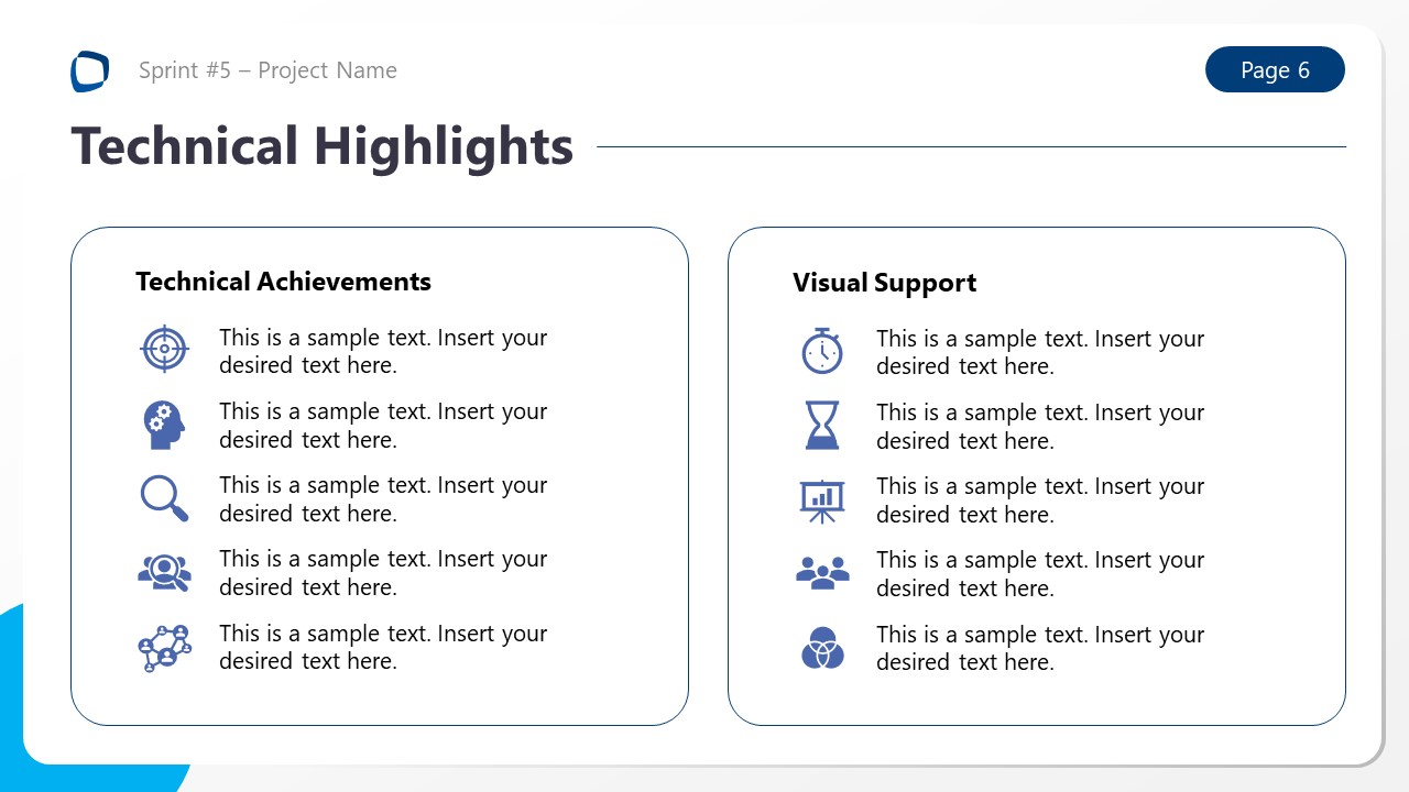 Project Sprint Review PowerPoint Template