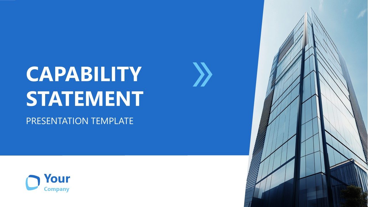 Cover Slide - Capability Statement PowerPoint Template - SlideModel