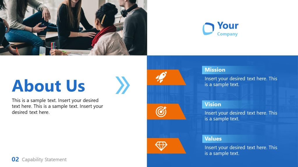 About Us Slide - Capability Statement Template Slide - SlideModel