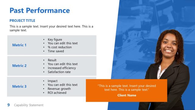 Past Performance Overview PowerPoint Slide - SlideModel