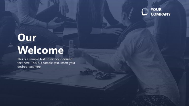 Our Welcome Slide - All Hands Strategy Session Slide - SlideModel