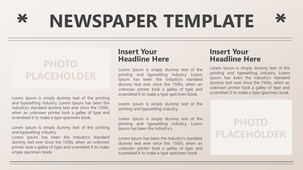 Editable Newspaper PPT Template - SlideModel