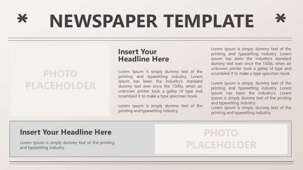 Newspaper Template Slide - SlideModel