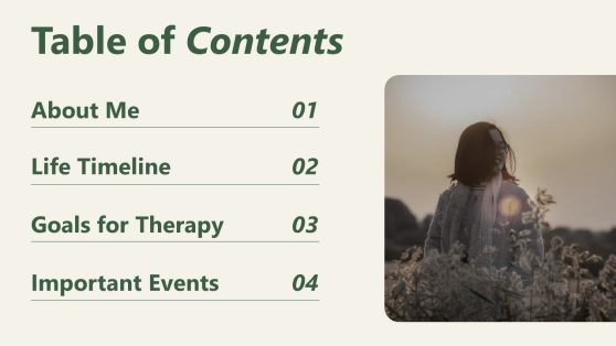 Table of Contents PPT Slide - My Approach to Therapy Presentation ...