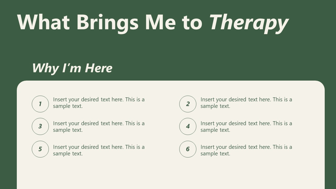What Brings Me To Therapy Points Presentation - SlideModel