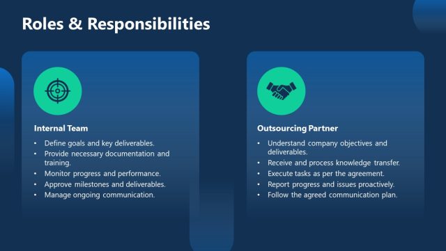 Roles & Responsibilties PPT Slide - Outsourcing Transition Plan Slide ...