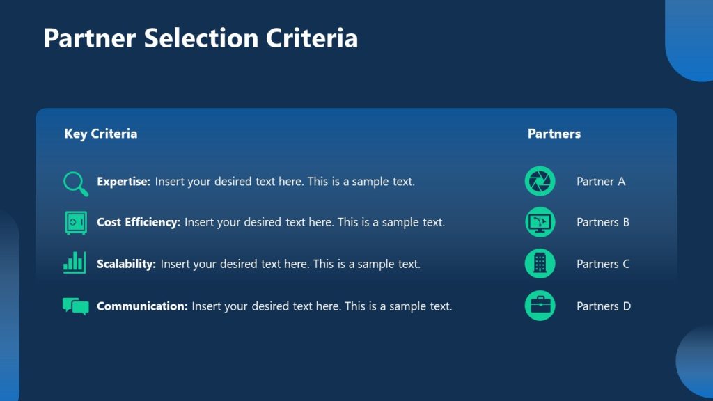 Partner Selection Criteria - Outsourcing Transition Plan Presentation ...