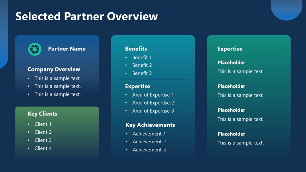 Selected Partner Overview Slide for Presentation - SlideModel
