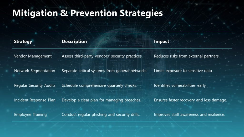 Mitigation & Prevention Strategies - Cyber Security Case Study Presentation - SlideModel