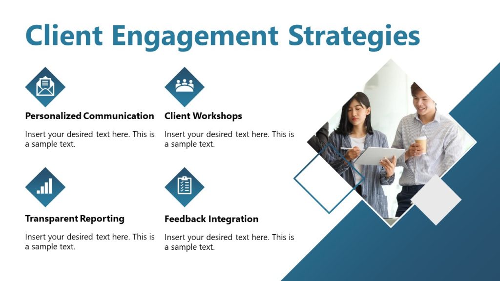 Client Engagement Strategies Slide - SlideModel