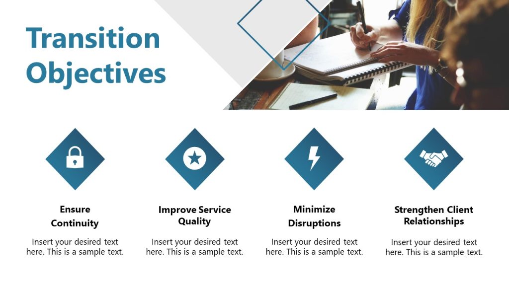 Transition Objectives PPT Slide - SlideModel