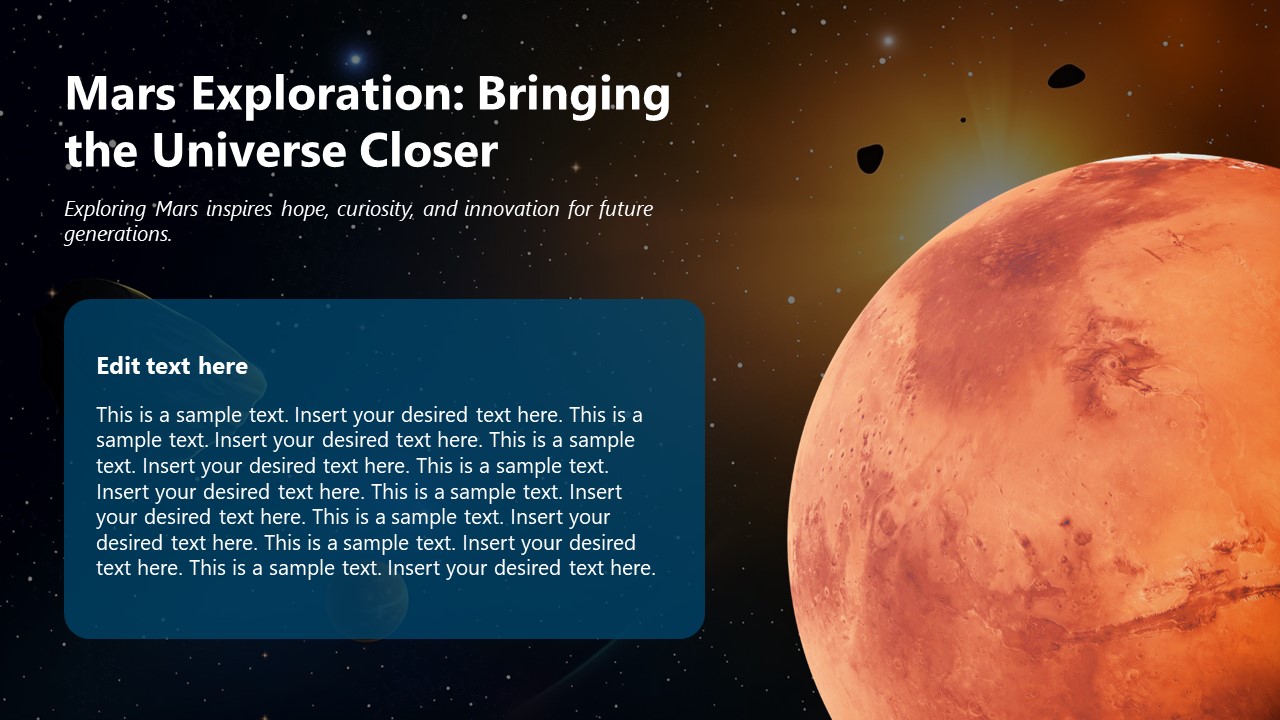 Exploring Mars Template - Introduction Slide - SlideModel