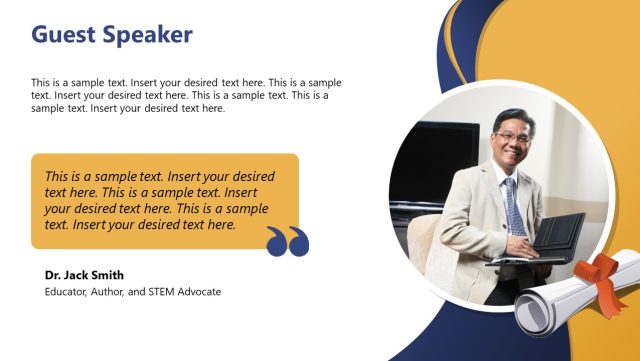 Guest Speaker Introduction PPT Slide - SlideModel