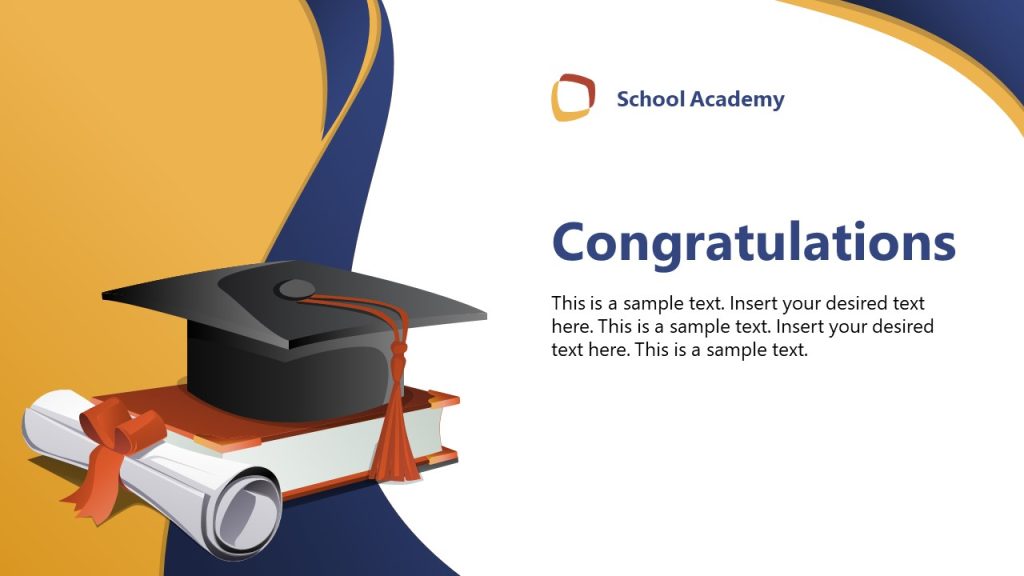 Congratulations Slide - School Academy Graduation PPT Template - SlideModel