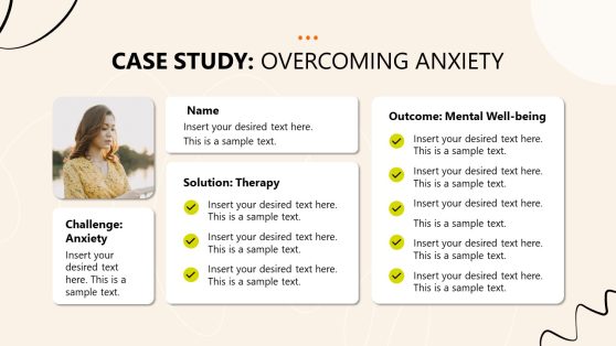 Engaging Case Study Presentation - Wellness PPT Template - SlideModel