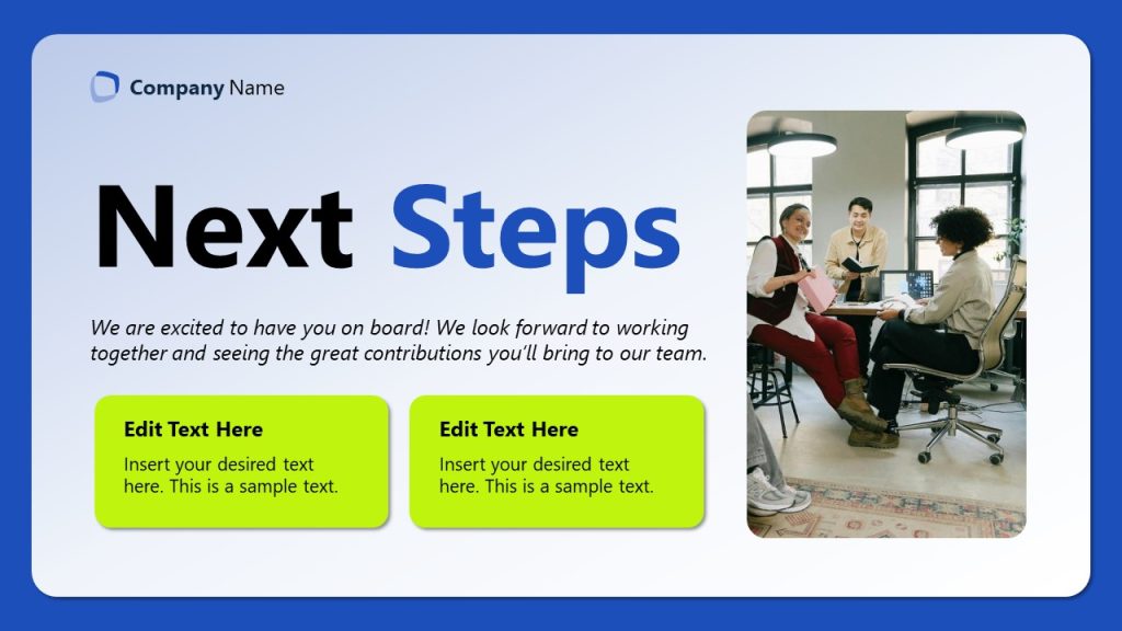 Next Steps Presentation Slide Template - SlideModel